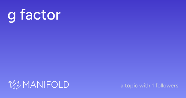 g factor | Manifold